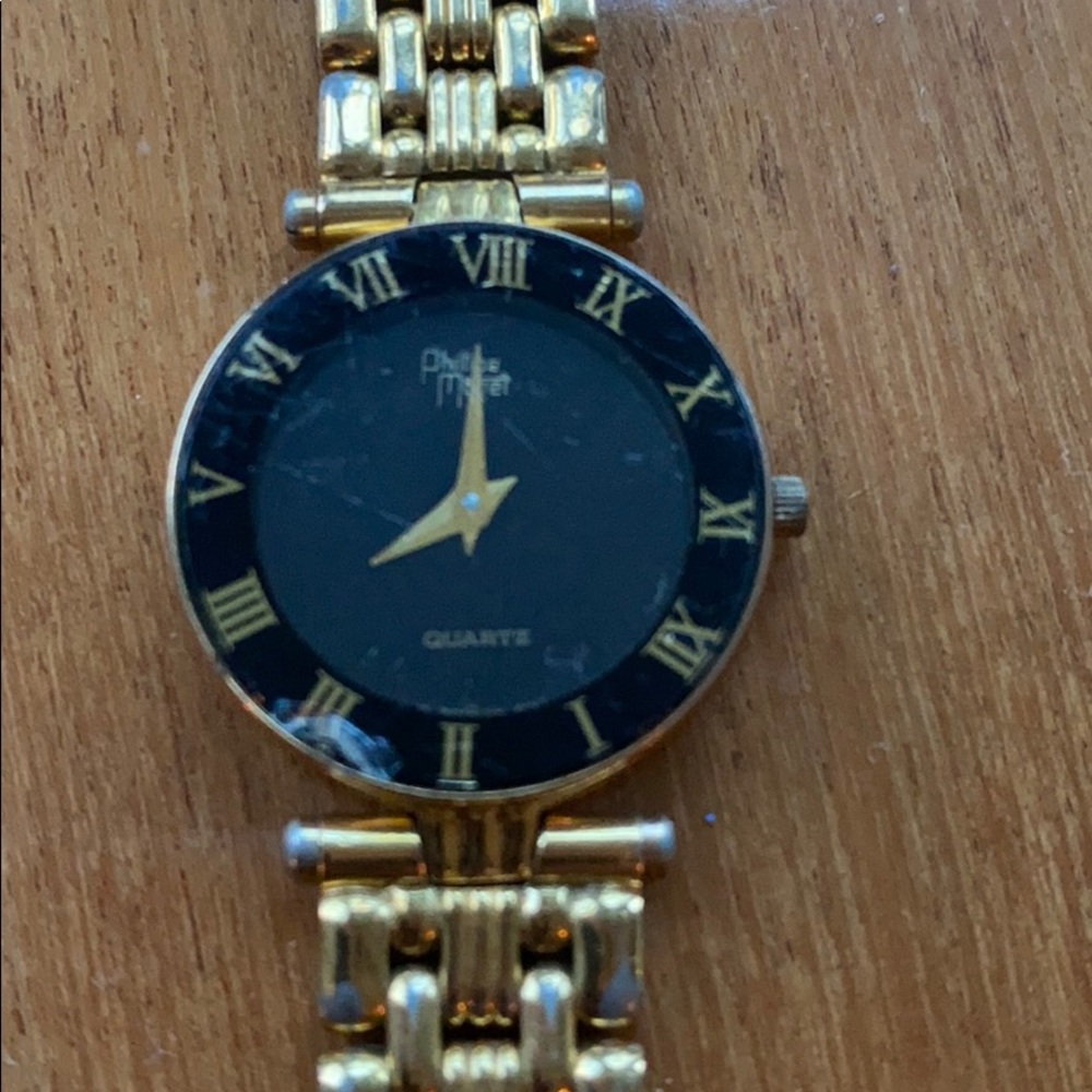 Philip Monet Gold Plated Watch. Vintage - Gem